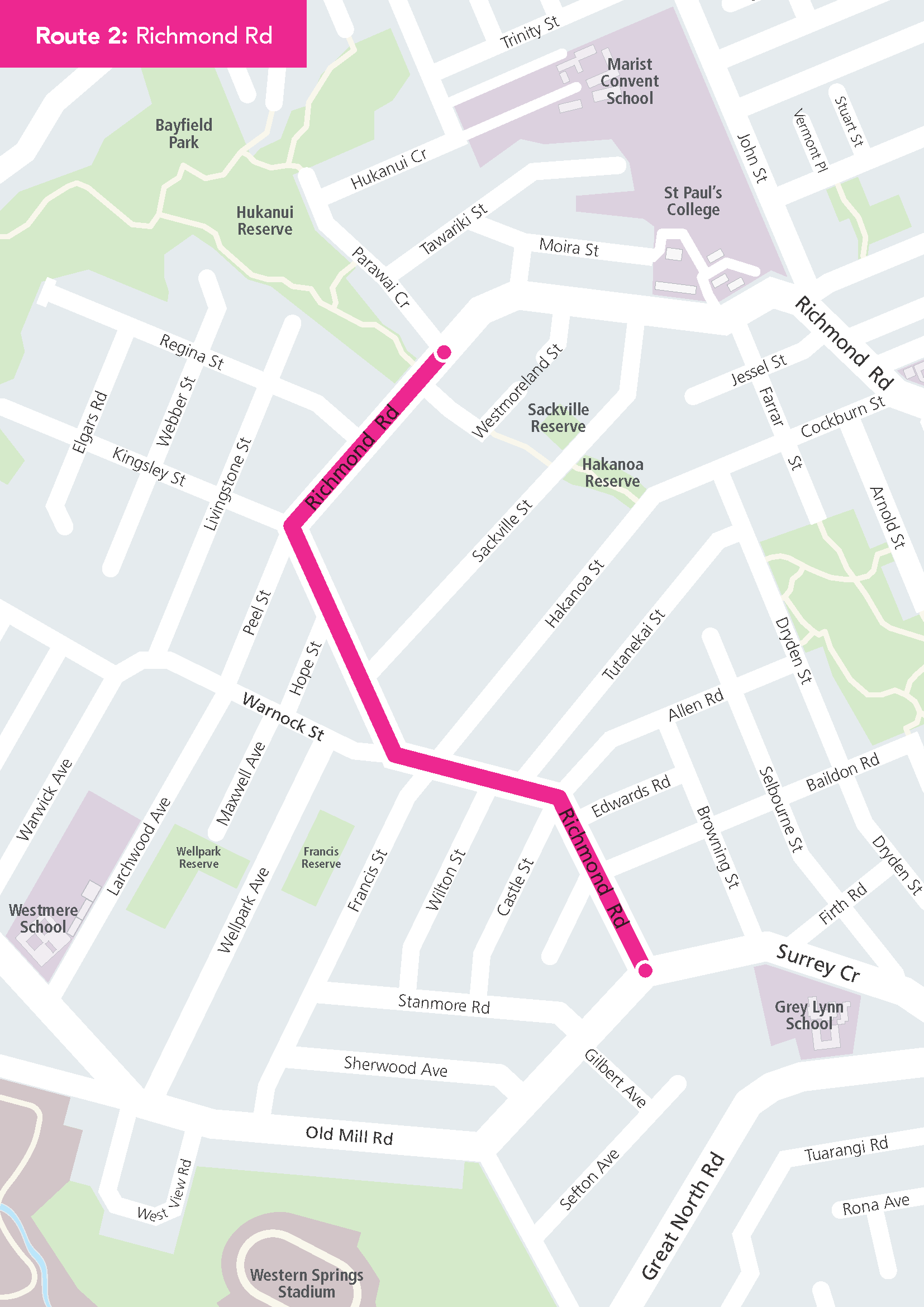 route-2-map-richmond-rd - Bike Auckland