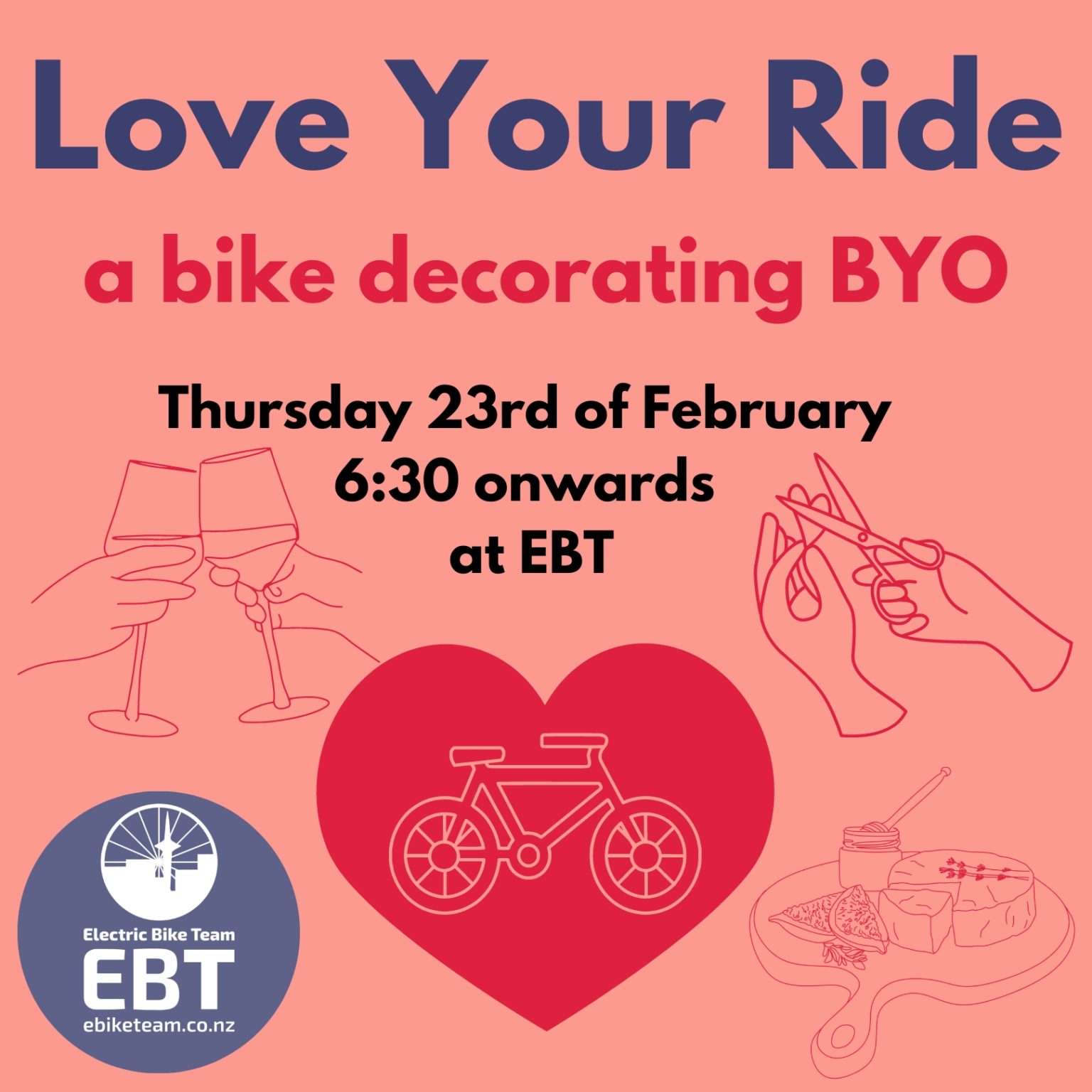 Love your Ride – a Bike decorating BYO – Hosted by EBT - Bike Auckland